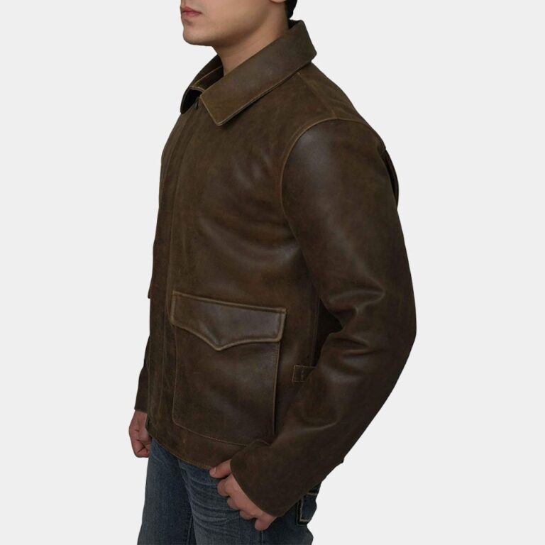 Indiana Jones Leather Jacket from Dial of Destiny | Distressed Brown ...
