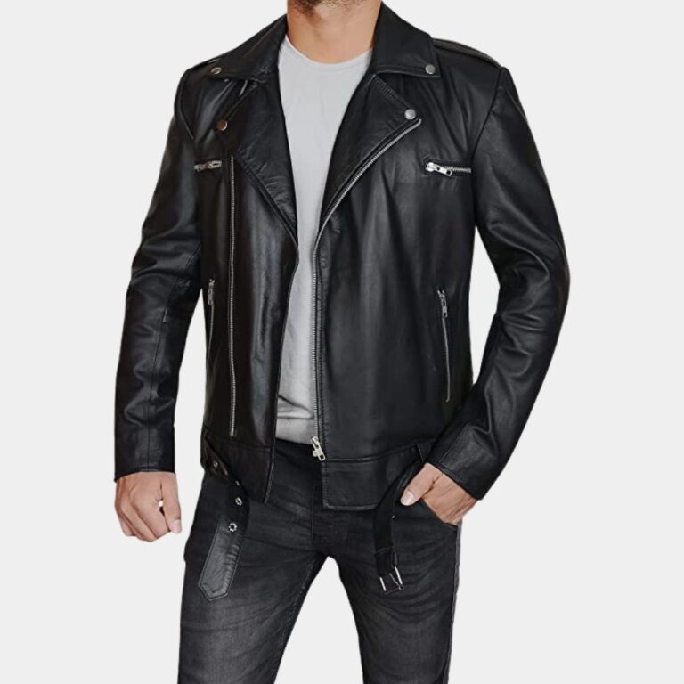 TWD Negan Leather Biker Jacket aka The Walking Dead Superstar Negan ...