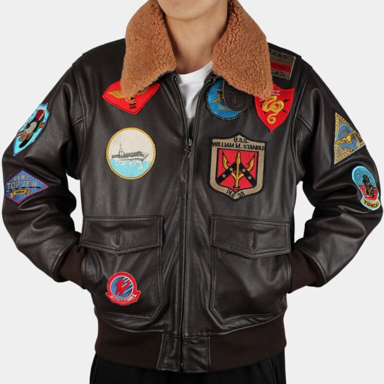 Top Gun Maverick Brown G-1 Pilot Leather Aviator Jacket - SAFYD