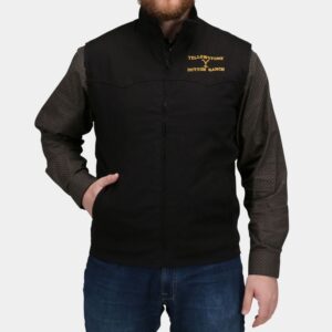 Yellowstone John Dutton Ranch Black Vest | Kevin Costner Iconic ...