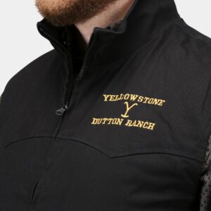 Yellowstone John Dutton Ranch Black Vest | Kevin Costner Iconic ...