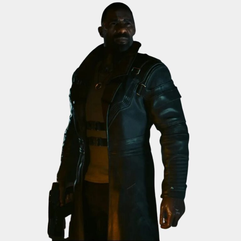 Cyberpunk 2077: Phantom Liberty Solomon Reed Black Leather Coat | Idris ...