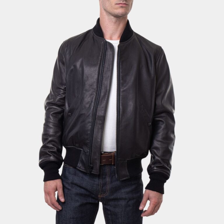 High Quality Men's Leather Bomber Jackets - SAFYD