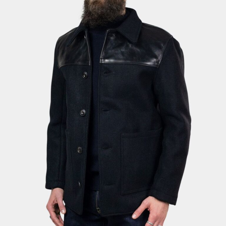 Men's Donkey Black Wool Jacket aka Cillian Murphy Jacket with Real ...