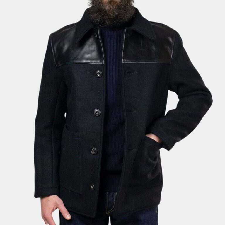 Men's Donkey Black Wool Jacket aka Cillian Murphy Jacket with Real ...