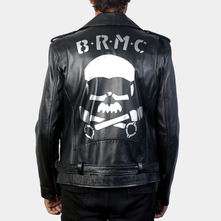 Men's Marlon Brando BRMC aka Black Rebels Motorcycle Club Leather Jacket