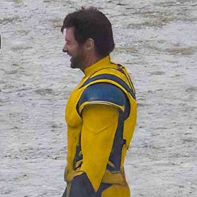 Deadpool & Wolverine Hugh Jackman Yellow & Blue Leather Jacket ...