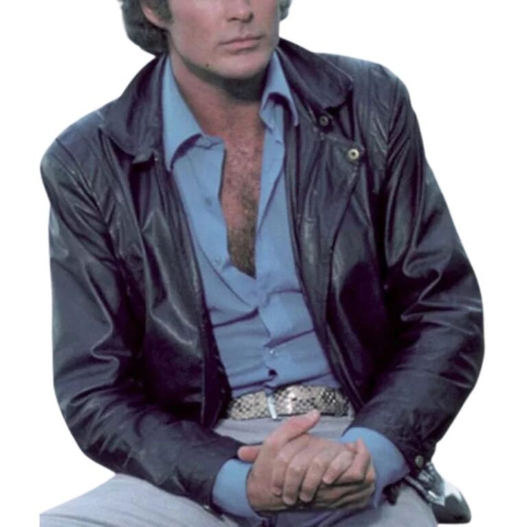 David Hasselhoff aka Michael Knight Rider Black Leather Jacket - SAFYD