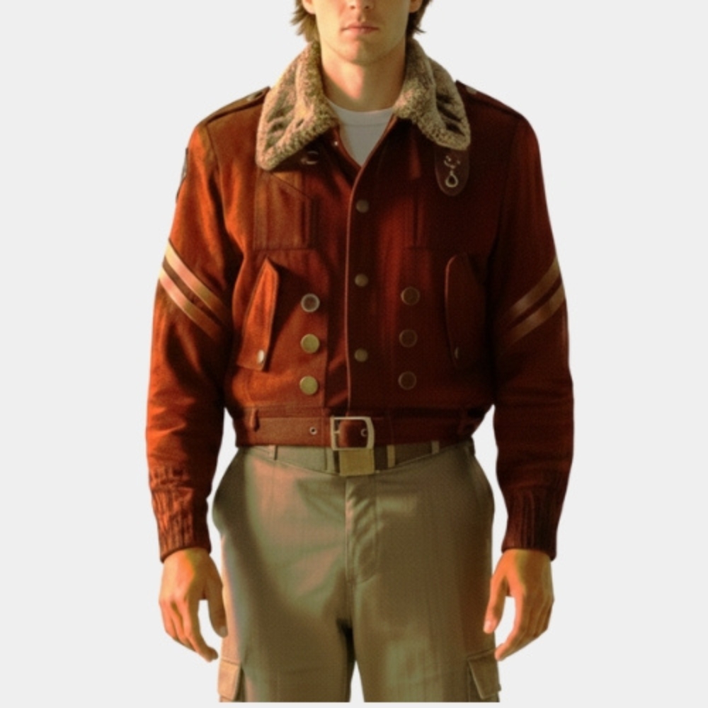 Fallout 2025 TV-Series Aaron Moten (Maximus) Red Shearling Jacket ...