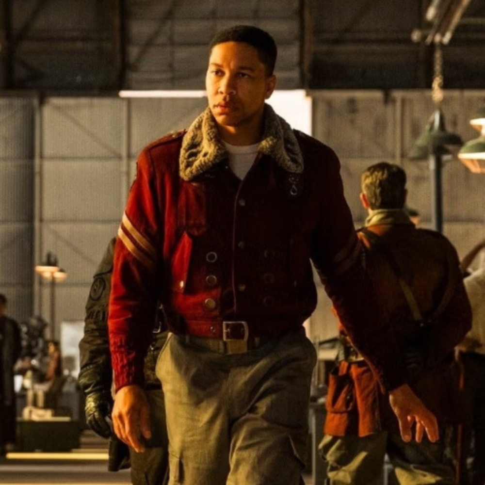 Fallout 2025 TV-Series Aaron Moten (Maximus) Red Shearling Jacket ...