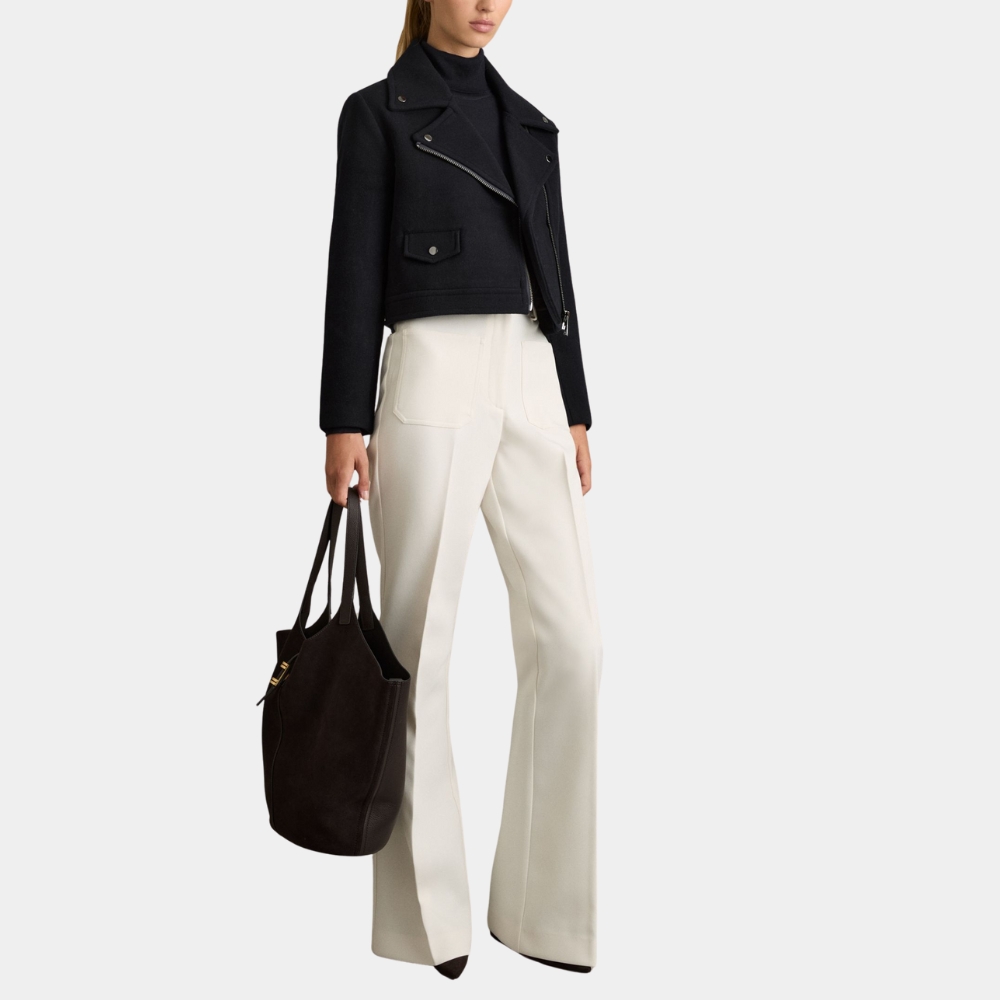 Minnie Driver Run Away S01 Ingrid Greene Black Biker Cropped Style Wool ...