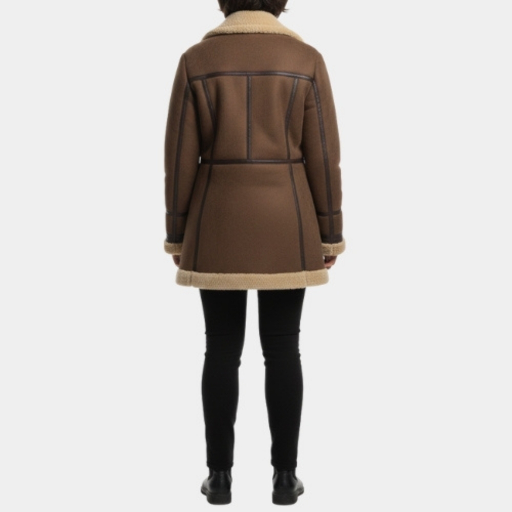 Tell Me Lies S03 Catherine Missal (Bree) Faux Shearling Dark Tan ...