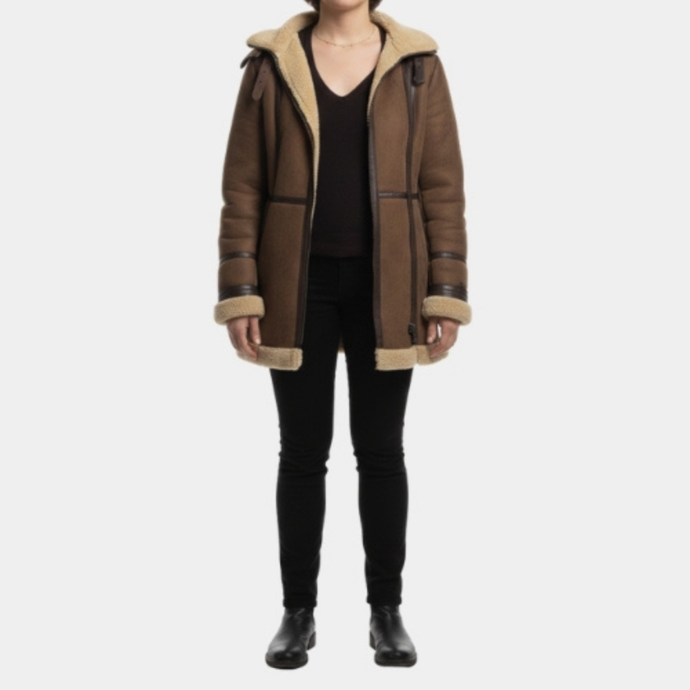 Tell Me Lies S03 Catherine Missal (Bree) Faux Shearling Dark Tan ...