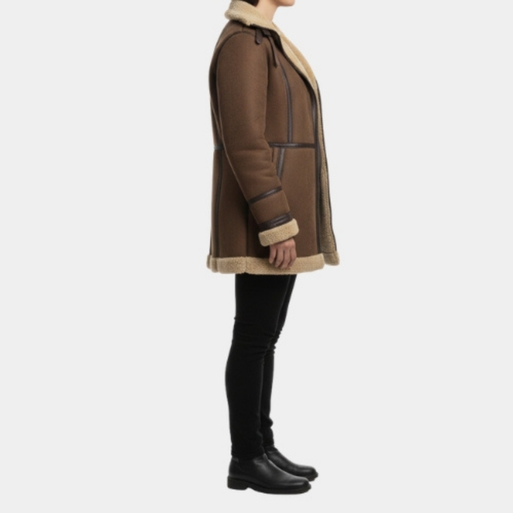 Tell Me Lies S03 Catherine Missal (Bree) Faux Shearling Dark Tan ...